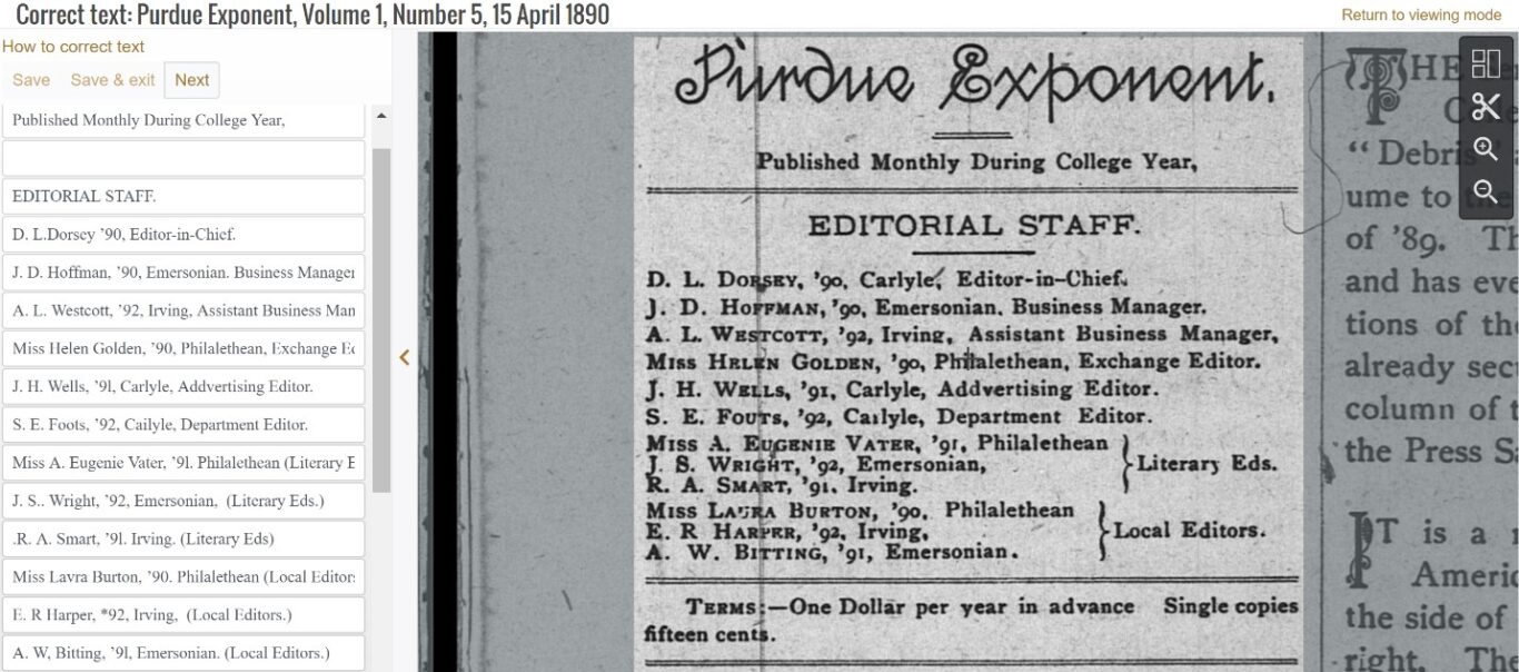 Enhancing the Research Experience: the Exponent Newspaper Text ...