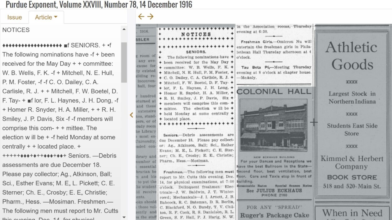 Enhancing the Research Experience: the Exponent Newspaper Text ...