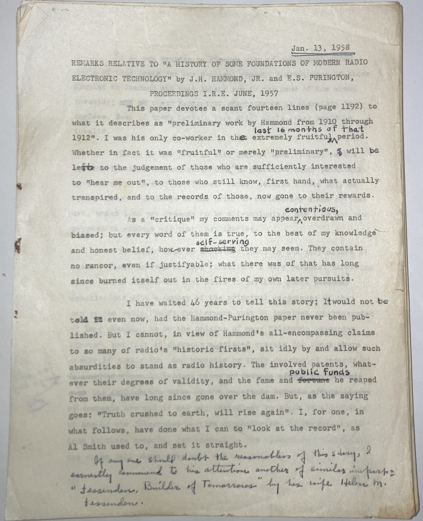 Inventor Wars: The Feud of Benjamin Miessner and John Hays Hammond, Jr ...